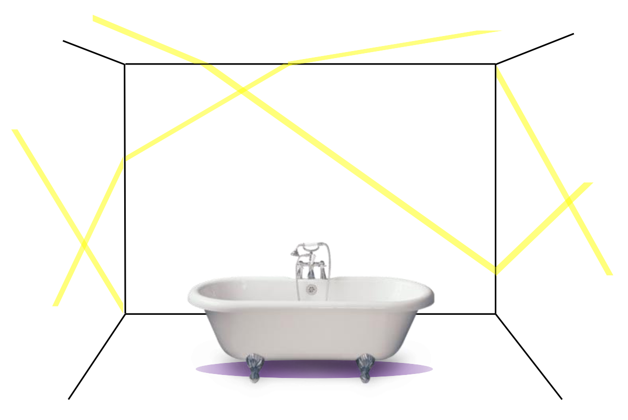flush mounted lighting over a bathtub – Lighting by Jeffrey